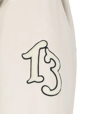 Prada Button-up Bomber Jacket With Embroidered Detailing - Ivory