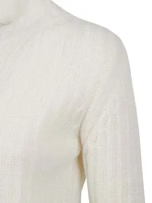 Max Mara Ribbed Knit Jumper With High Collar
