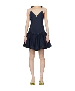 Zimmermann V-neck Denim Mini Dress