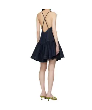 Zimmermann V-neck Denim Mini Dress