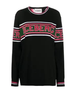 Iceberg Patterned Long Sleeve Sweater