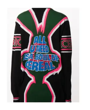 Iceberg Patterned Long Sleeve Sweater