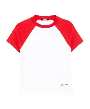 Jacquemus Logo Patch Crewneck T-shirt - White