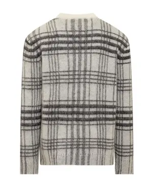 J.W.ANDERSON Jw Anderson Logo Intarsia-knit Checked Jumper