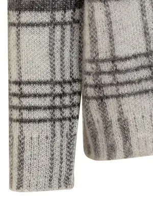 J.W.ANDERSON Jw Anderson Logo Intarsia-knit Checked Jumper