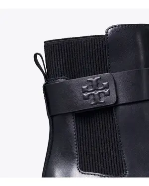 Tory Burch Double Logo Detailed Ankle Boots