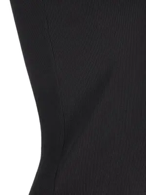 Celine Triomphe Ribbed Cotton Tank Top