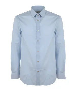 Paul Smith Striped Curved Hem Shirt - Blue