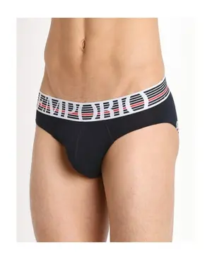 Emporio Armani Logo Detail Panties - Black