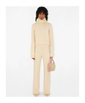 Burberry Houndstooth Jacquard High-waisted Trousers