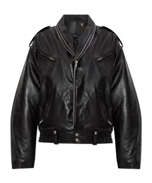 R13 Zip-collar Motorcycle Jacket