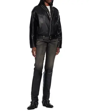 R13 Zip-collar Motorcycle Jacket