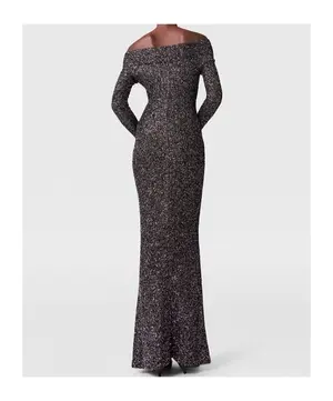Stella McCartney Sequin Off-shoulder Floor-length Gown