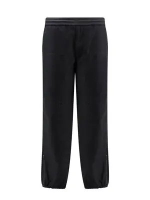Moncler Straight-leg Trousers With Drawstring Waist - Black