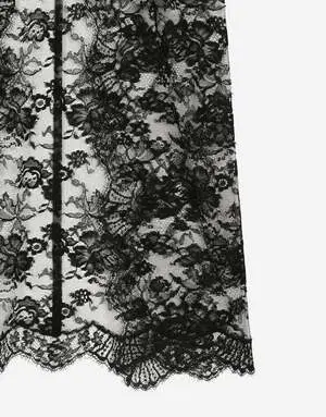 Dolce & Gabbana Chantilly Lace Midi Skirt