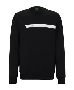 Hugo Boss Graphic Logo Striped Sweatshirt