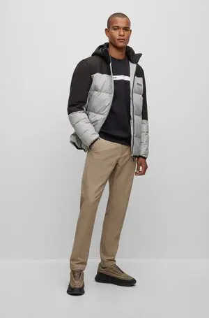 Hugo Boss Graphic Logo Striped Sweatshirt