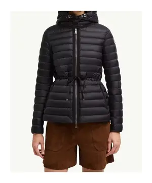 Moncler Raie Belted Hooded Down Jacket