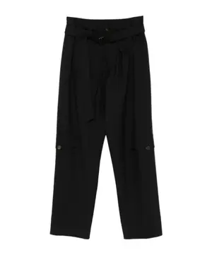 Brunello Cucinelli Belted Cargo Pants With Snap Flap Pockets - Black