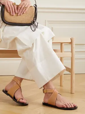 Isabel Marant Étoile Jools Studded Flat Sandals - Brown