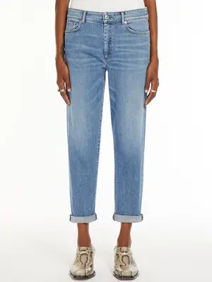 Sportmax Logo Patch Straight Leg Jeans