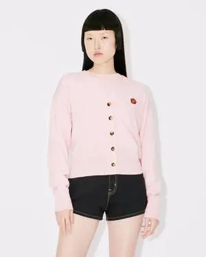 Kenzo Boke Flower Wool Cardigan - Pink