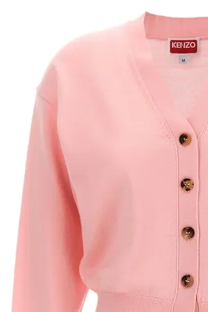Kenzo Boke Flower Wool Cardigan - Pink