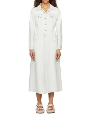 MAISON MARGIELA Long-sleeved Denim Midi Dress