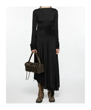 Acne Studios Open Back Long Sleeved Dress - Black