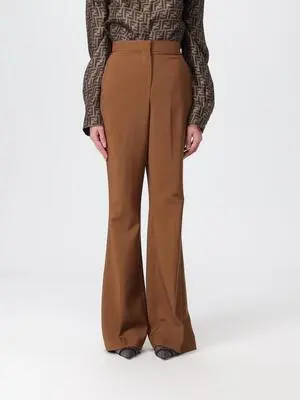 Fendi High-waisted Flared Trousers - Brown