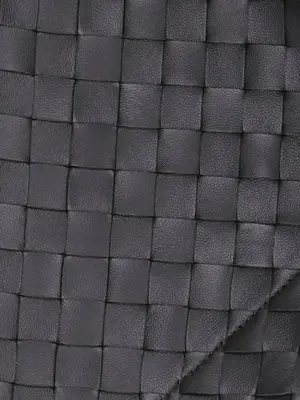 Bottega Veneta Intrecciato Leather Midi Skirt - Dark Chocolate