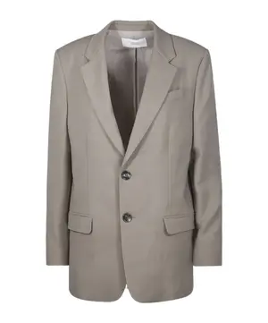 Ami Single-breasted Long-sleeved Blazer - Gray