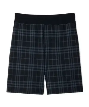 Burberry Check-printed Elasticated Waist Shorts - Ink