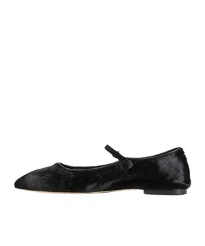 AeydĒ Mary Jane Pony Hair Strap Ballet Flats
