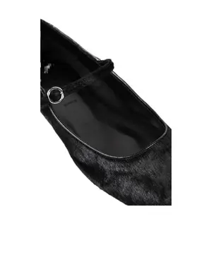AeydĒ Mary Jane Pony Hair Strap Ballet Flats