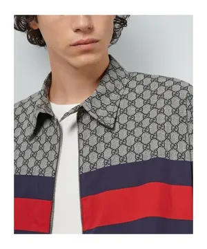 Gucci Gg Printed Zip-up Jacket
