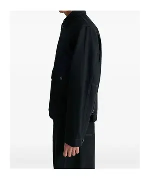 LEMAIRE Boxy Single-breasted Denim Jacket - Black