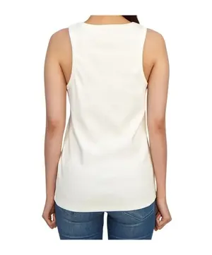 Moncler Sleeveless Ribbed Tank Top With Logo Detail