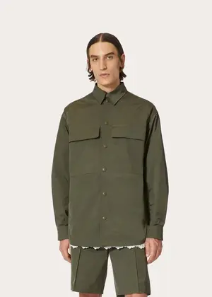 Valentino Garavani Logo Patch Drop-shoulder Overshirt