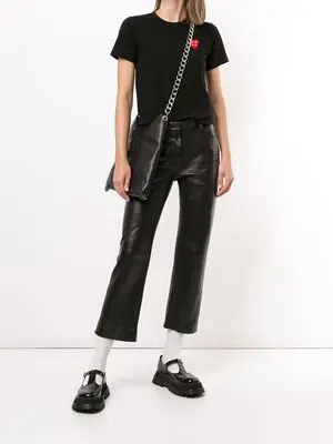 Play Comme Des Garcon Logo Heart Print T-shirt - Black