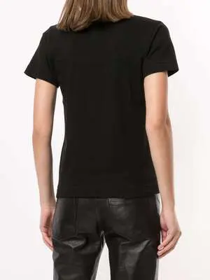 Play Comme Des Garcon Logo Heart Print T-shirt - Black