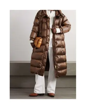 Max Mara Quilted Long Down Coat With Belt