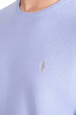 Polo Ralph Lauren Textured Crewneck Jumper - Blue