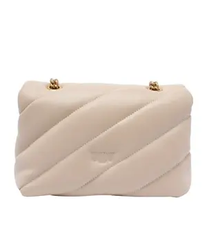 Pinko Love Puff Quilted Mini Shoulder Bag With Metal Chain