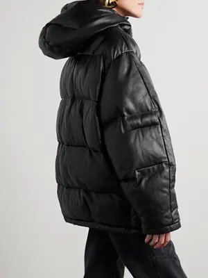 Isabel Marant Étoile Kelori Hooded Quilted Leather Coat