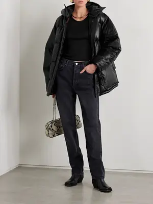 Isabel Marant Étoile Kelori Hooded Quilted Leather Coat