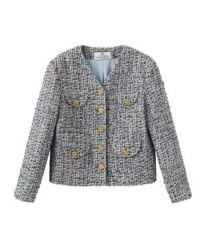 Marissa Chiara V-neck Jacket - Blue