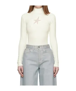MUGLER Star Cutout Long-sleeve Top