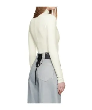 MUGLER Star Cutout Long-sleeve Top