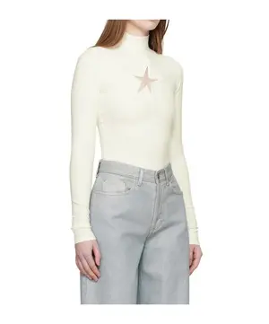 MUGLER Star Cutout Long-sleeve Top
